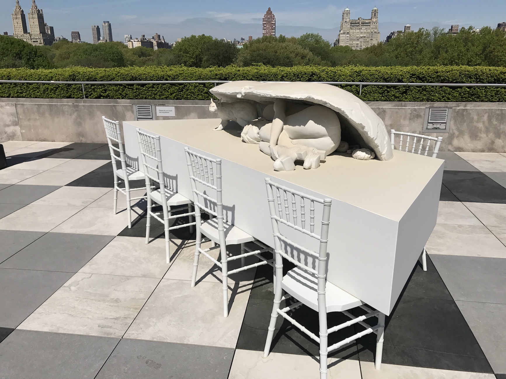 Adrián Villar Rojas on the roof of the MET | Sculpture Nature